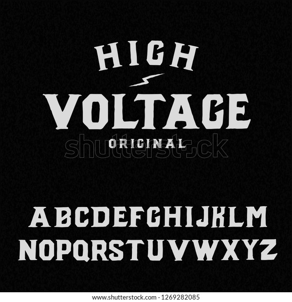 High Voltage Original Logotype Simple Logo Stock Vector (Royalty Free ...