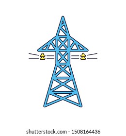 High Voltage Power Line Transmission Tower Stock Vector (Royalty Free ...