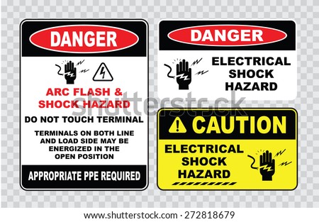 High Voltage Sign Electrical Safety Sign Stock Vector (Royalty Free ...