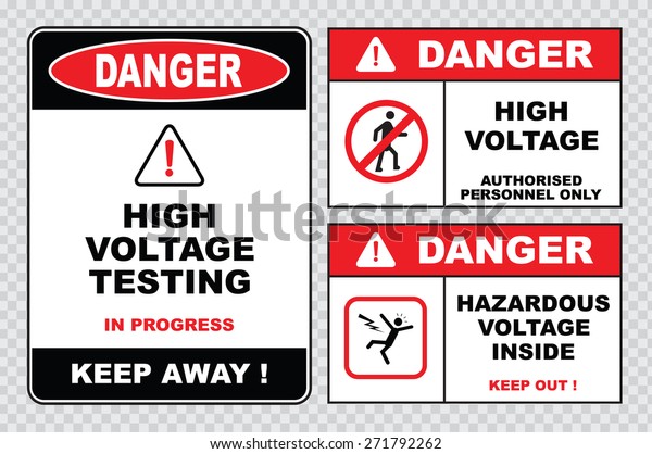High Voltage Sign Electrical Safety Sign Stock Vector (Royalty Free ...