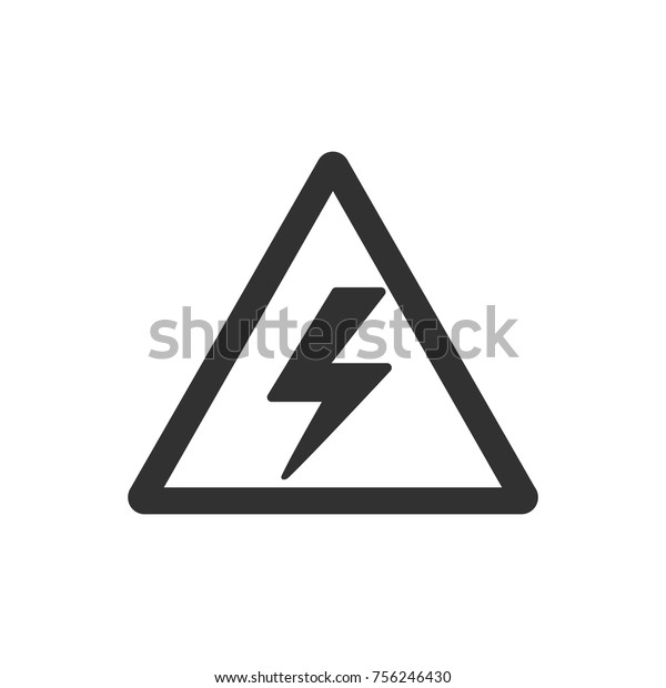 High Voltage Sign Lightning Stock Vector (Royalty Free) 756246430 ...