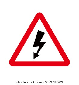 Electric High Voltage Traffic Sign Vector Stock Vector (Royalty Free ...