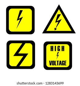 High Voltage Symbol Stock Vector (Royalty Free) 1283143699 | Shutterstock