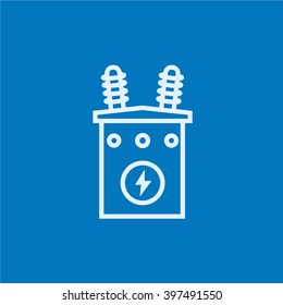 High Voltage Transformer Line Icon Stock Vector (Royalty Free ...