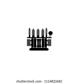 High Voltage Transformer On White Background Stock-vektor (royaltyfri ...