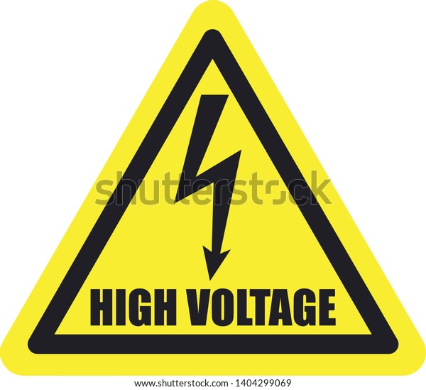 High Voltage Yellow Triangle Sign Stock Vector (Royalty Free ...