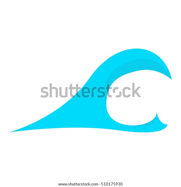 High Wave Icon Cartoon Illustration High: vector de stock (libre de ...