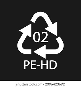 Highdensity Polyethylene 02 Pehd Icon Symbol Stock Vector (Royalty Free ...
