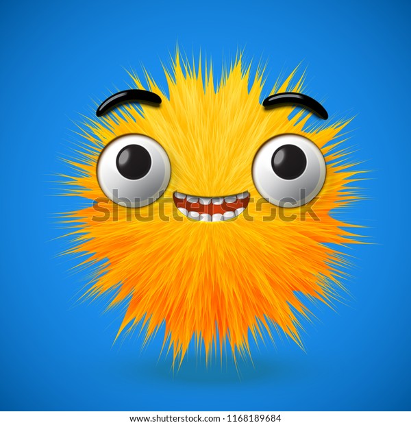 Highdetailed 3d Fur Emoticon Vector Illustration Stock Vector (Royalty ...