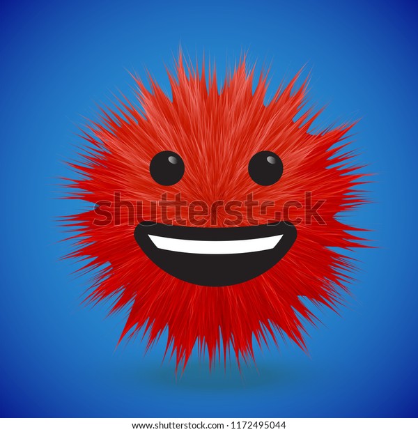Highdetailed 3d Fur Emoticon Vector Illustration Stock Vector (Royalty ...