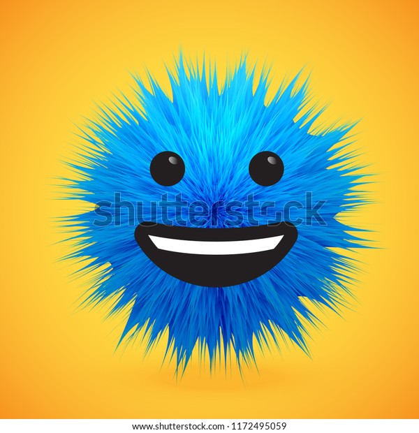 Highdetailed 3d Fur Emoticon Vector Illustration Stock Vector (Royalty ...
