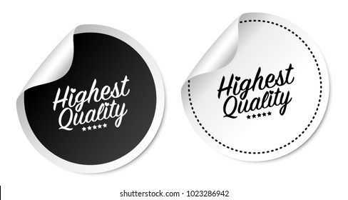 Highest Quality Stickers Stock Vector (Royalty Free) 1023286942 ...