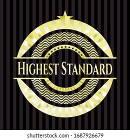 Highest Standard Gold Emblem Vector Illustration Stock Vector (Royalty ...