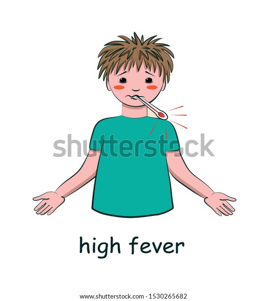 Highfever Symptoms Viral Colds Image Man Stock Vector (Royalty Free ...