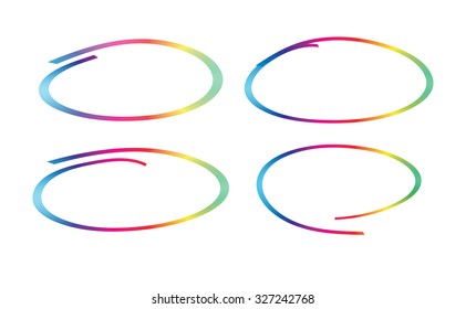 Irregular Lined Circles Vector Illustration Stock Vector (Royalty Free ...