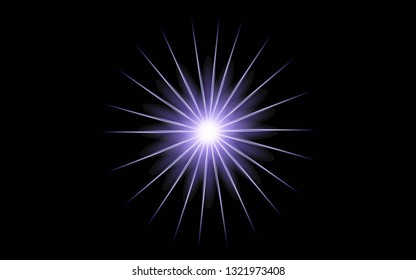 Highlight Effect Stars On Black Background Stock Vector (Royalty Free ...