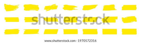 Highlight Marker Lines Marker Yellow Strokes Stock Vector (Royalty Free ...