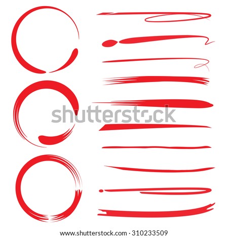 Highlighter Circle Sketch Underline 스톡 벡터(사용료 없음) 310233509 - Shutterstock