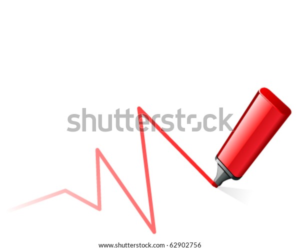 Highlighter Pen Draw Graph Eps 10 Stock Vector (Royalty Free) 62902756 ...