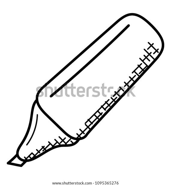 Highlighter Underline Highlight Important Points Book Stock Vector ...