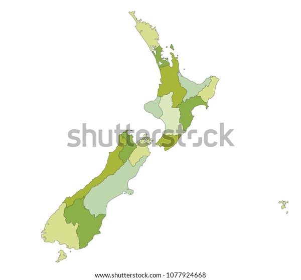 Highly Detailed Editable Political Map Separated Stock Vector (Royalty ...
