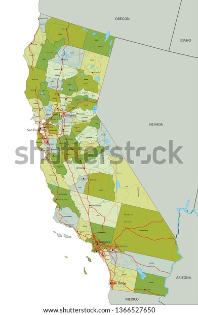 Highly Detailed Editable Political Map Separated: vector de stock ...