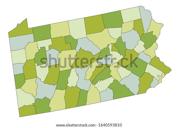 Vektor Stok Highly Detailed Editable Political Map Separated (Tanpa ...