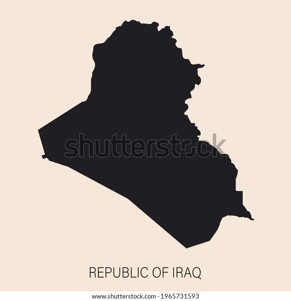 Highly Detailed Iraq Map Borders Isolated Stock Vector (Royalty Free ...