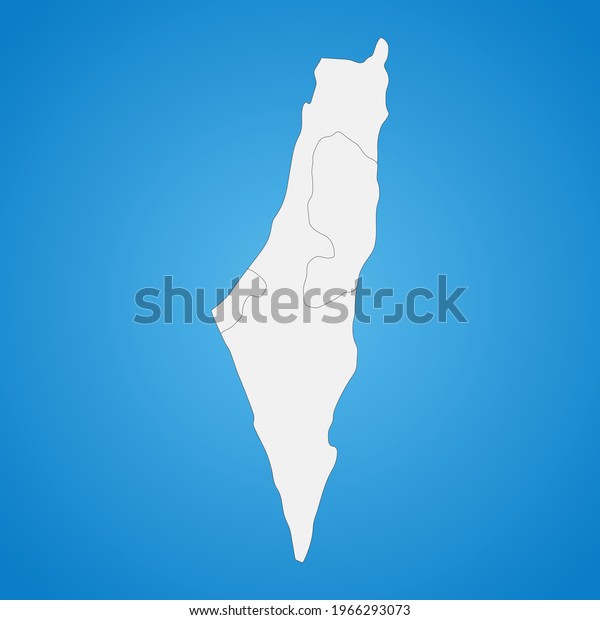 Highly Detailed Israel Map Borders Isolated Stock Vector (Royalty Free ...