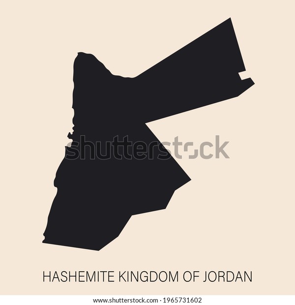 Highly Detailed Jordan Map Borders Isolated Stock Vector (Royalty Free ...