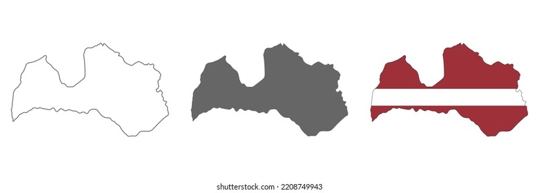 Highly Detailed Latvia Map Borders Isolated Stock Vector (Royalty Free ... Highly Detailed Latvia Map Borders Isolated Stock Vector (Royalty Free ...
