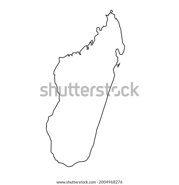 Highly Detailed Madagascar Map Isolated On Stock Vector (Royalty Free ...