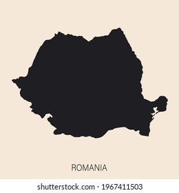 Highly Detailed Romania Map Borders Isolated Stock Vector (Royalty Free ...