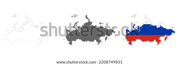 Highly Detailed Russian Federation Map Borders Stock Vector (Royalty ... Highly Detailed Russian Federation Map Borders Stock Vector (Royalty ...