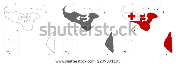 Highly Detailed Tonga Map Borders Isolated Stock Vector (Royalty Free ...