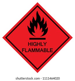 Highly Flammable Symbol Sign Vector Illustration Stock Vector (Royalty ...