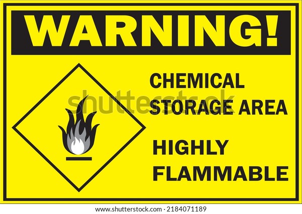Signo de advertencia altamente inflamable: vector de stock (libre de ...