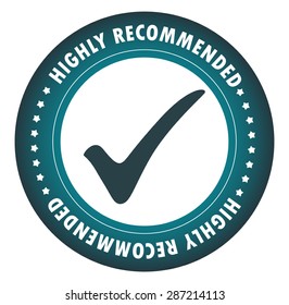 Highly Recommended Stamp Sticker Label Badge Stock Vector (Royalty Free ...