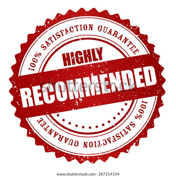 Highly Recommended Stamp Sticker Label Badge Stock Vector (Royalty Free ...