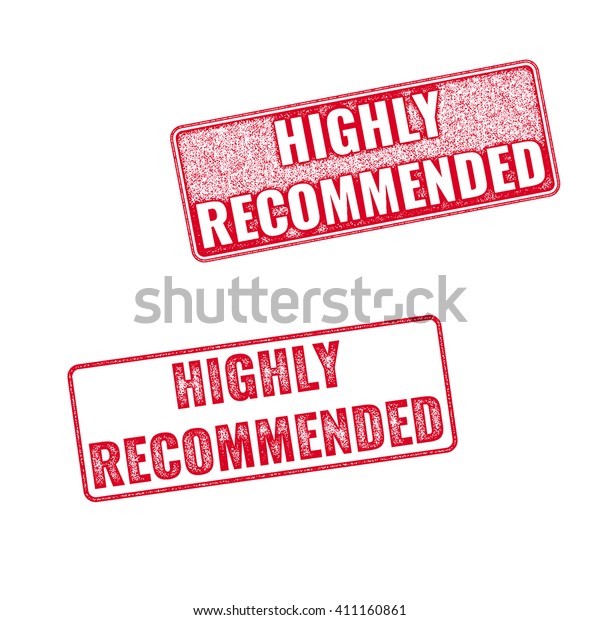 Highly Recommended Vector Grunge Textured Red Stock Vector (Royalty ...