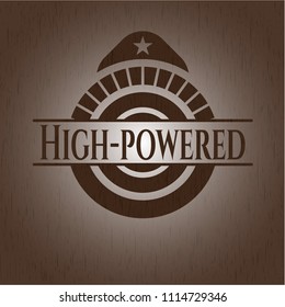 Highpowered Wooden Emblem Stock Vector (Royalty Free) 1114729346 ...