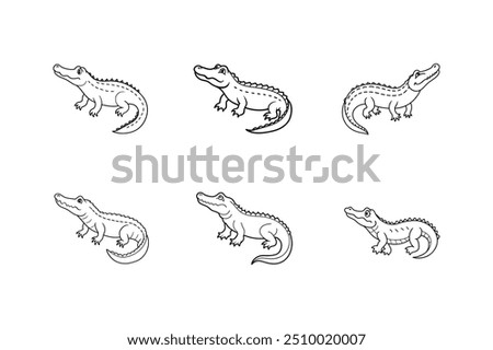 Crocodile Outline | Free download on ClipArtMag