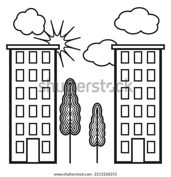 Highrise Building Icon Contemporary Style Building Stock Vector ... Highrise Building Icon Contemporary Style Building Stock Vector ...