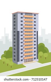 Highrise Building Vector Clip Art Stock Vector (Royalty Free) 712510147 ...