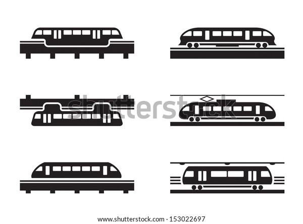 Highspeed Rail Trains Vector Illustration 库存矢量图（免版税）153022697 ...