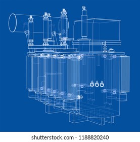 Highvoltage Transformer Concept Vector Rendering 3d Stock Vector ...