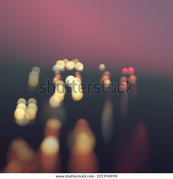 Highway Abstract Background Car Lights Points Stock Vector (Royalty ...