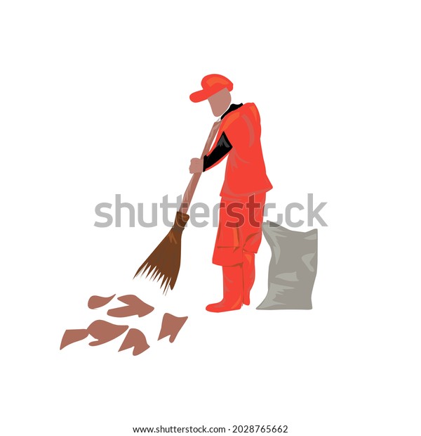 Highway Janitor Vector Illustration Stock Vector (Royalty Free ...