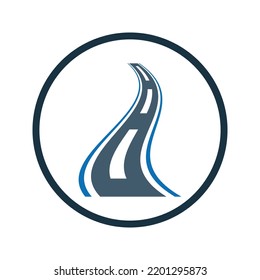 Highway Route Road Icon Simple Vector Stock Vector (Royalty Free ...