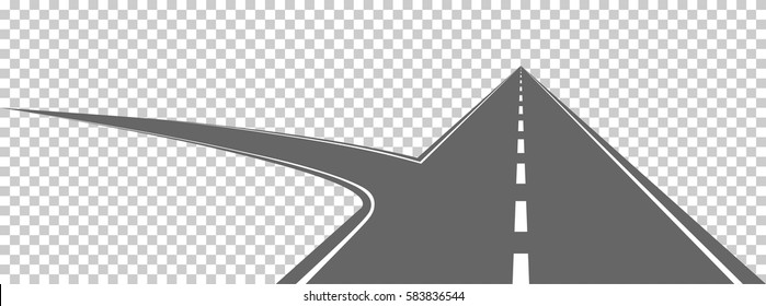 Vektor Stok Highway Side Road Vector Illustration (Tanpa Royalti ...